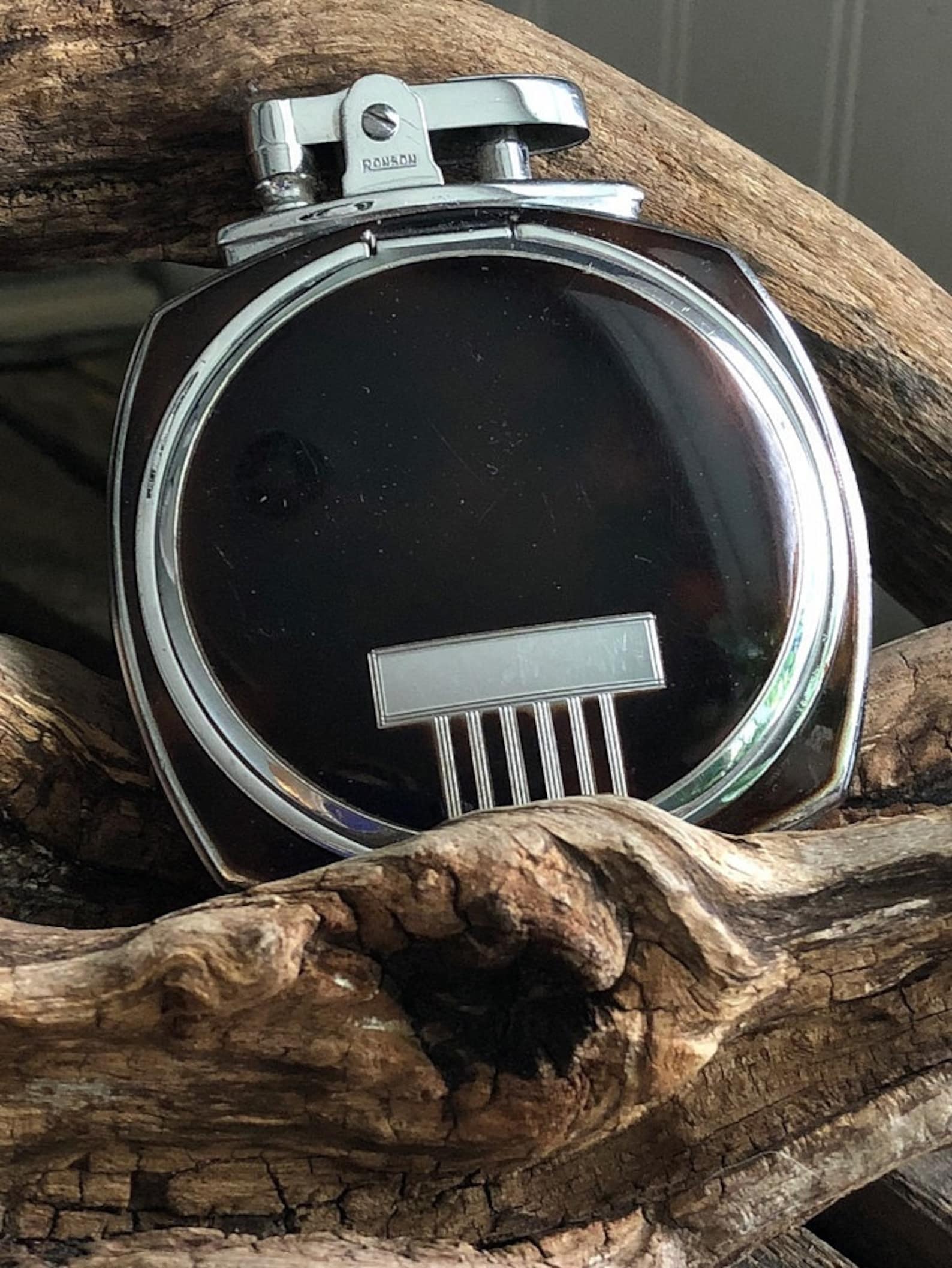 Very RARE Antique Ronson Literpact Cigarette Lighter & Makeup Compact ...