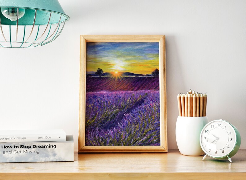 Limited Edition lavender Sunsetflower Field Art Print. - Etsy
