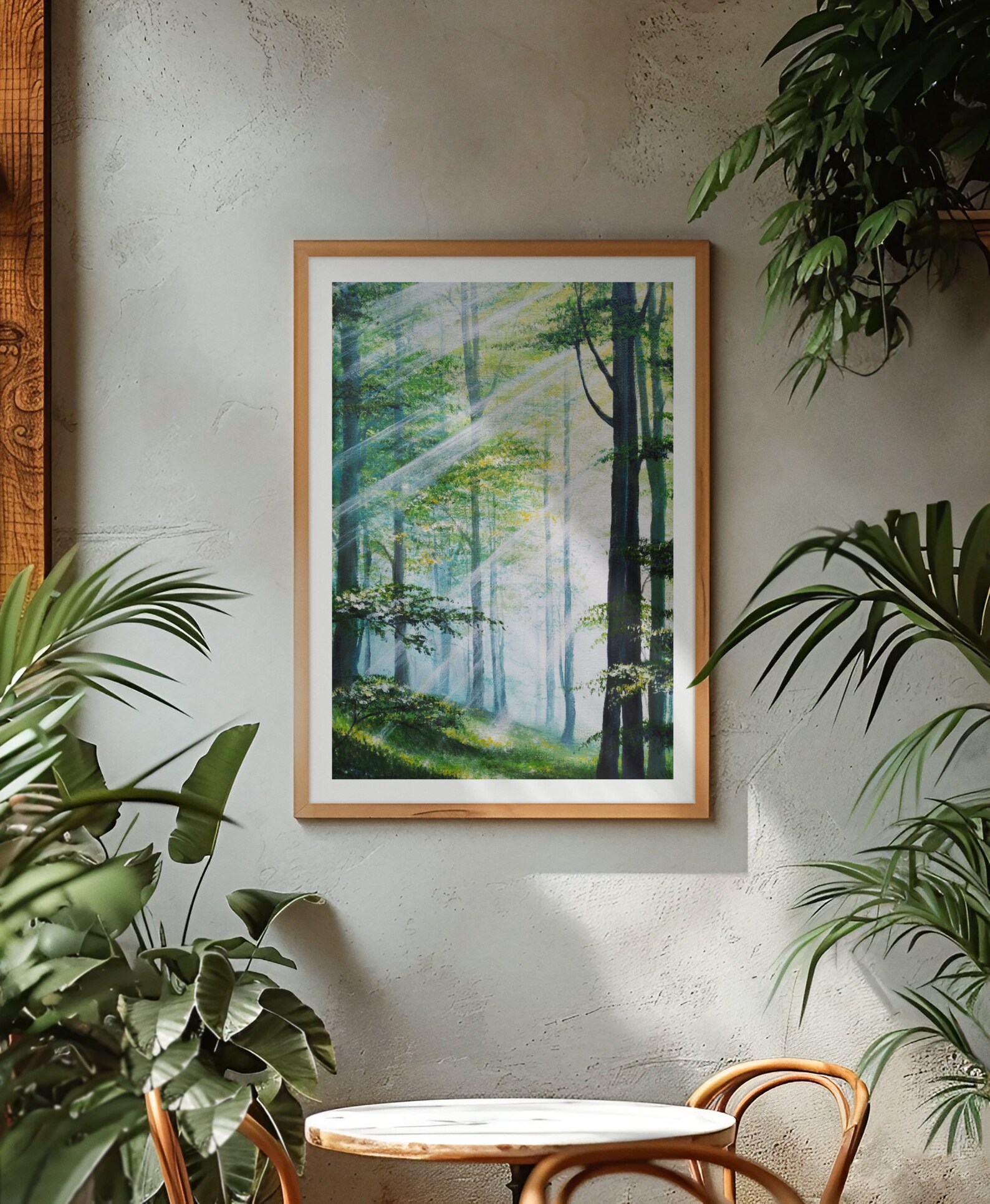 Limited Edition 【sunray Forest】landscape Art Print. Morning Sunlight ...