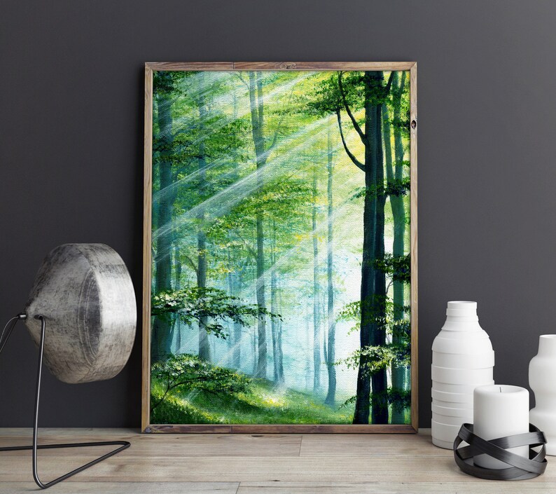 Limited Edition sunray Forestlandscape Art Print. Morning - Etsy