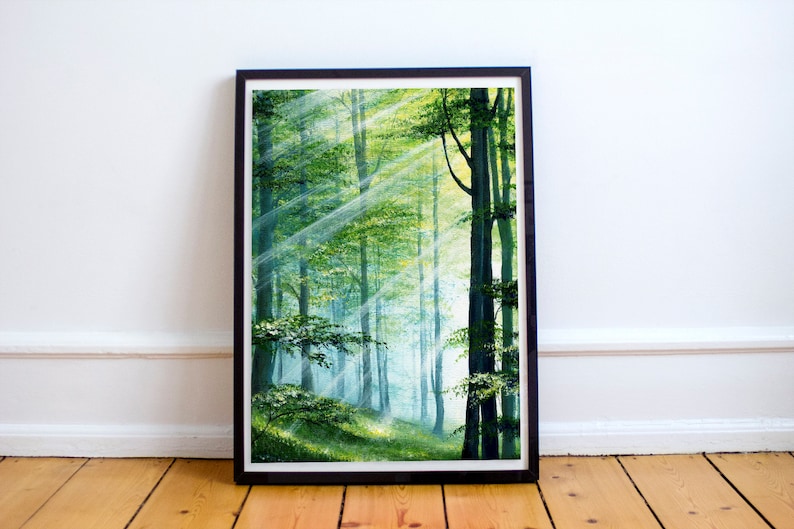 Limited Edition sunray Forestlandscape Art Print. Morning - Etsy