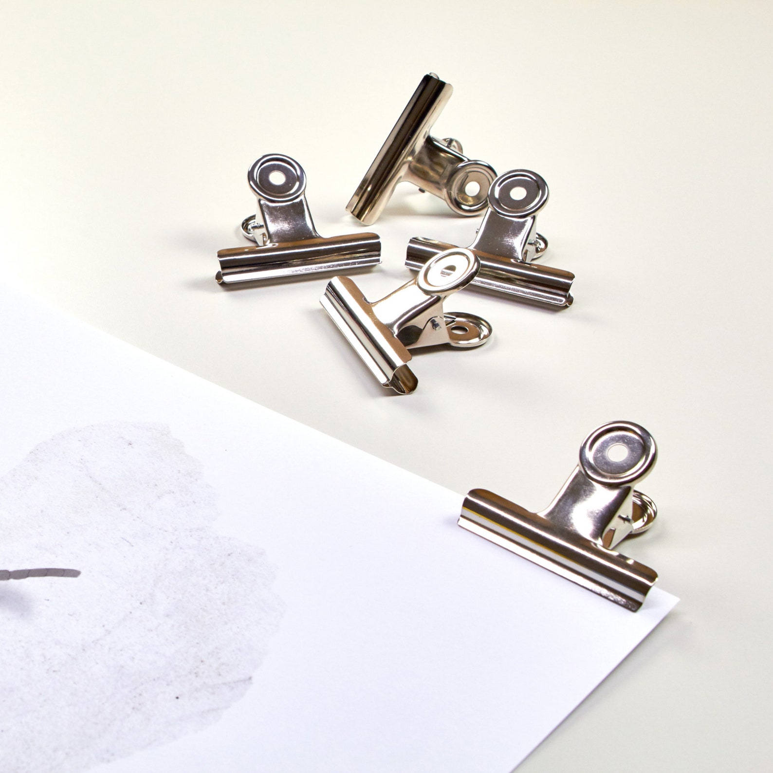 Poster clamp set of 2 silver poster clips 6 cm width | Etsy