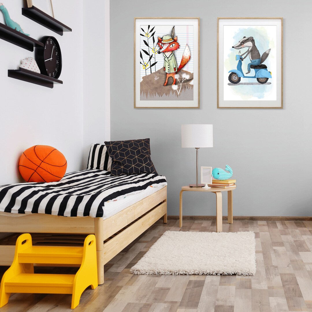 Poster - Badger, Children's Room, A2, A3, A4, Decoration, Wall Design ...
