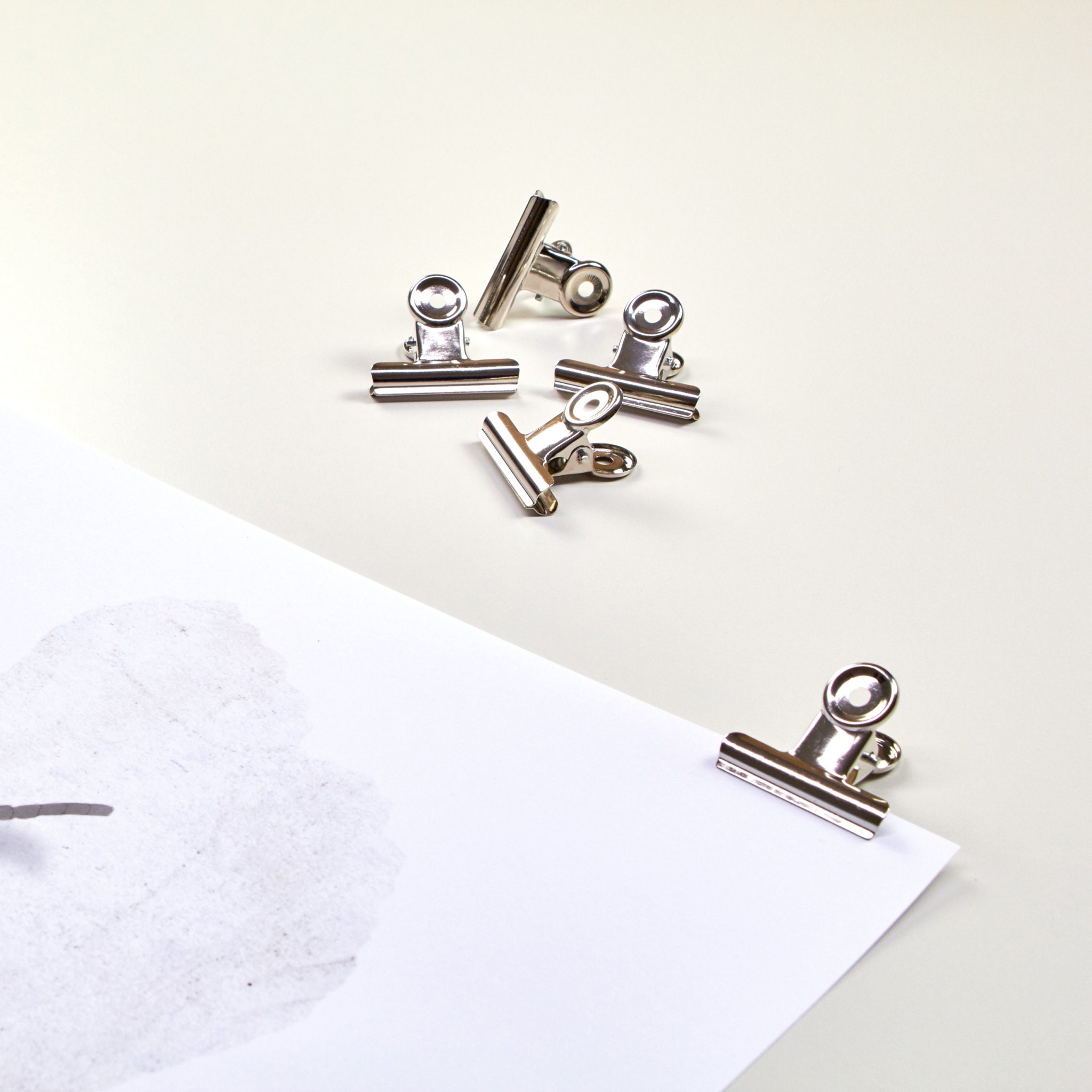 Poster clamp set of 2 silver poster clips 4 cm width | Etsy