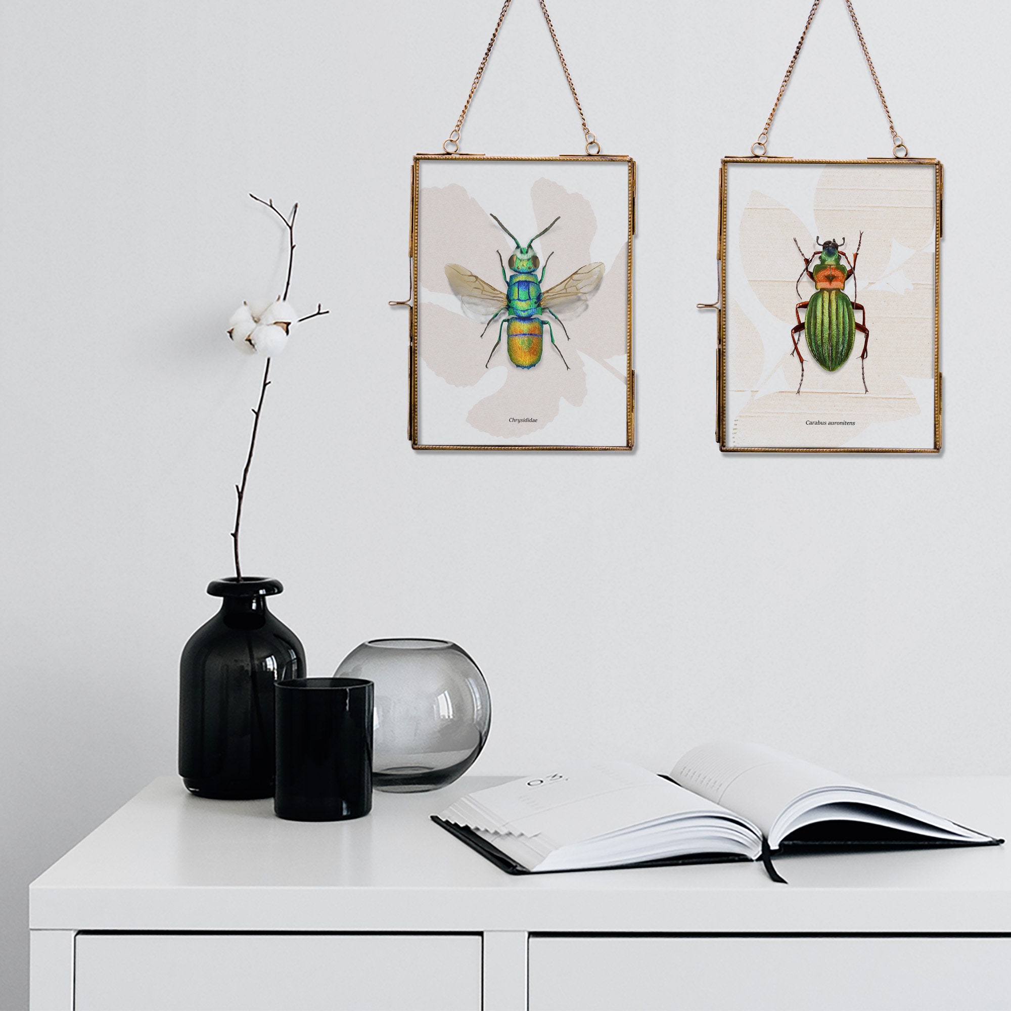 Vintage Double Glass Picture Frame Antique Photo Frame With - Etsy