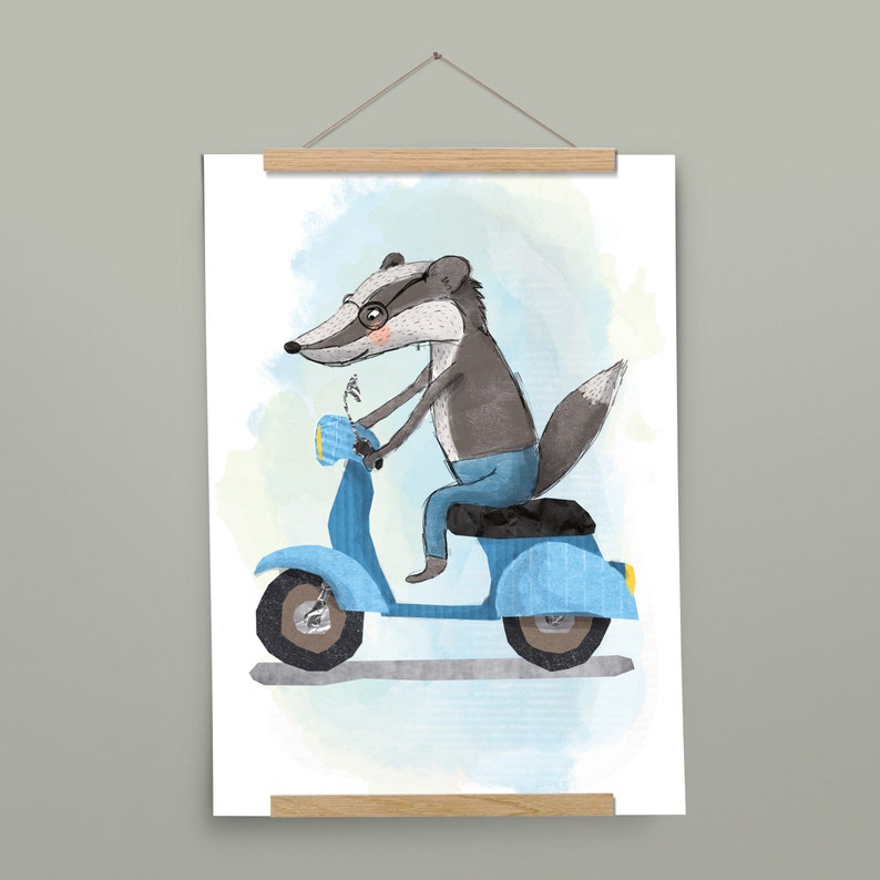 Poster Badger Children's Room A2 A3 A4 Decoration | Etsy