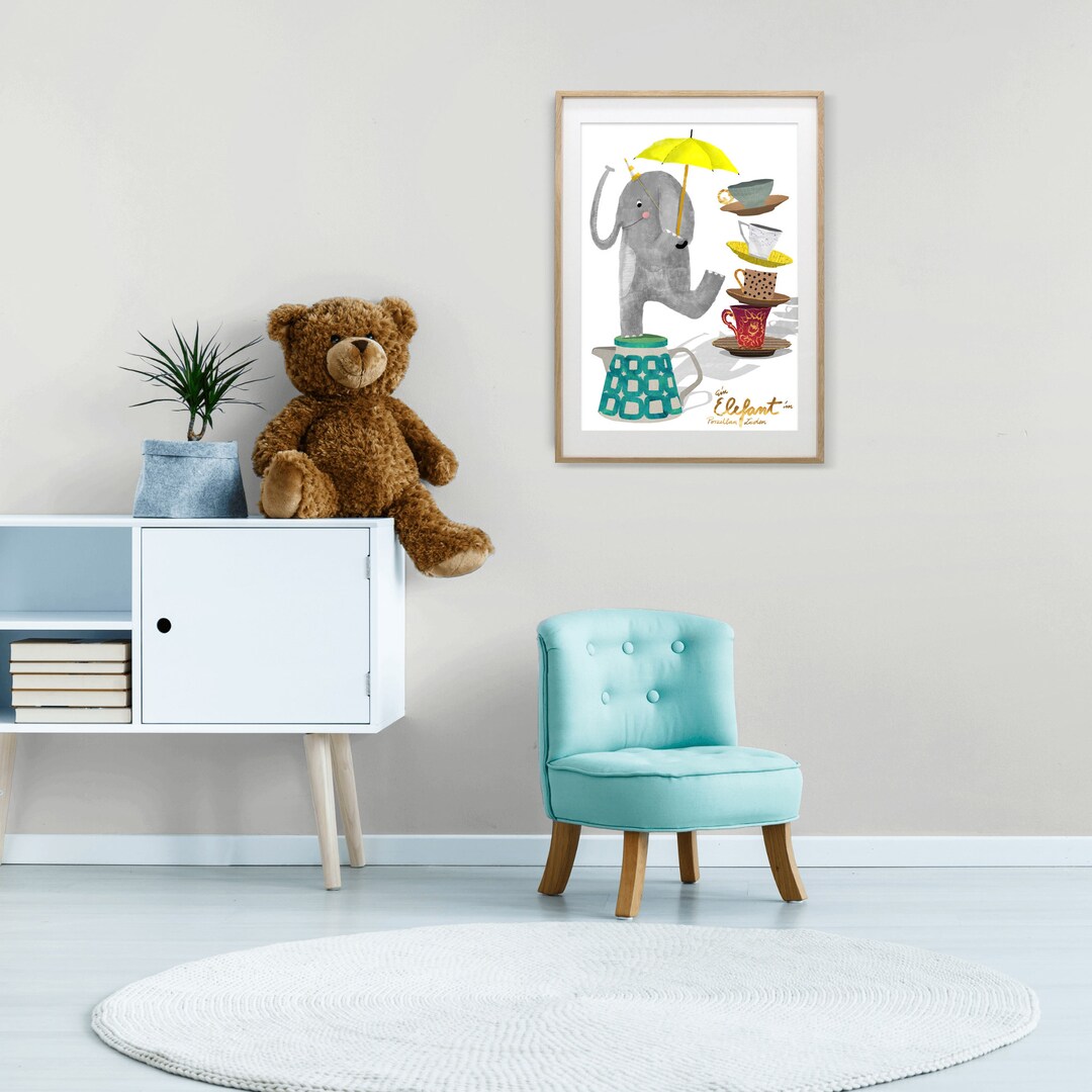 Poster - Elephant, Children's Room, A2, A3, Decoration, Wall Design ...