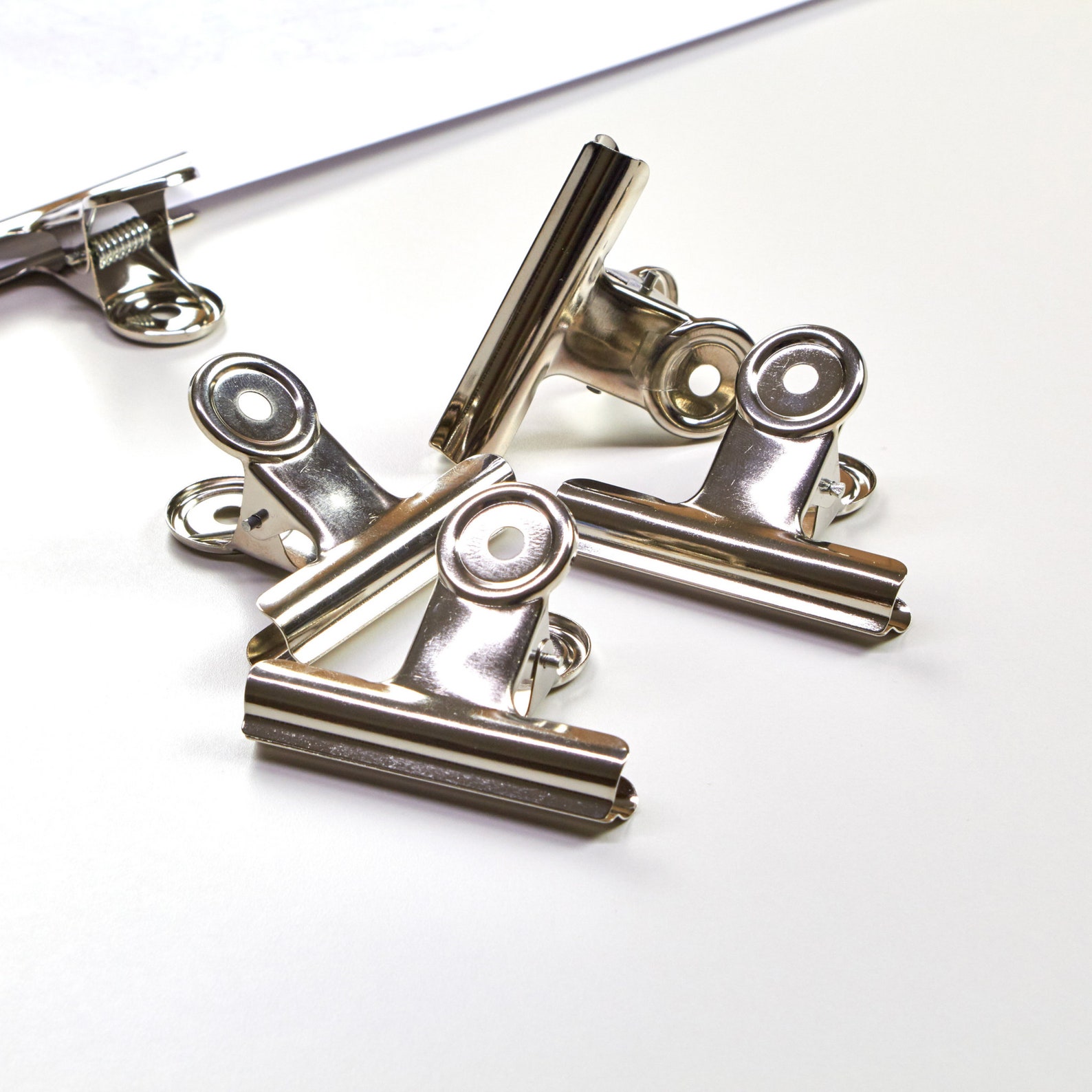 Poster clamp set of 2 silver poster clips 6 cm width | Etsy