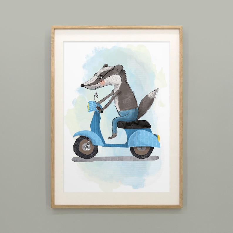 Poster Badger Children's Room A2 A3 A4 Decoration | Etsy