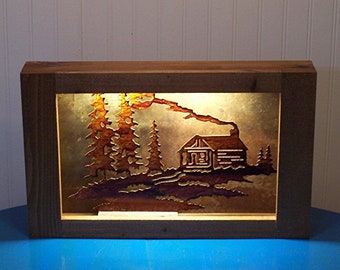 Lighted shadow box | Etsy