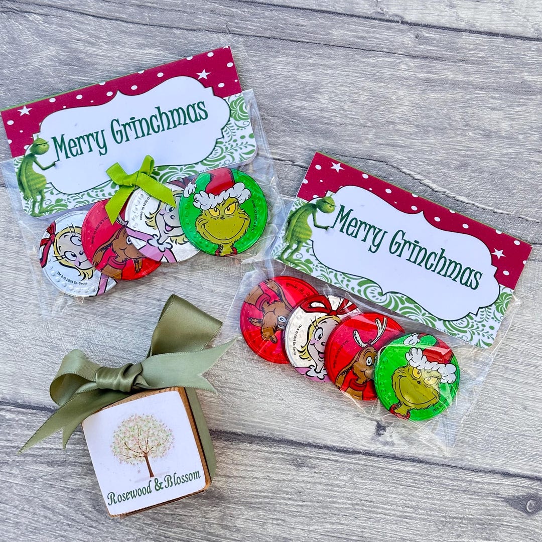 The Original Grinch merry Grinchmas Chocolate Coin Cards for School ...