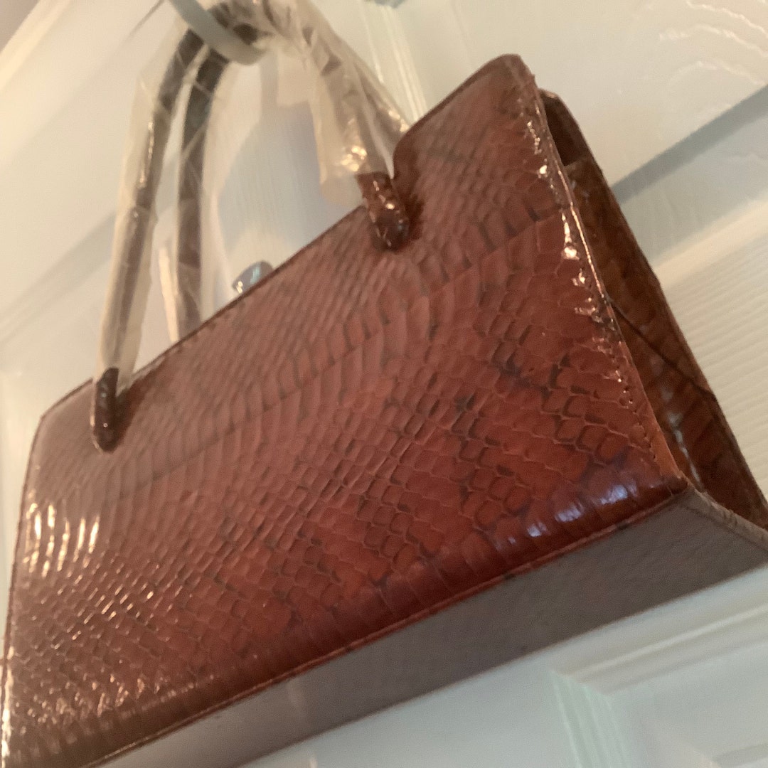 New Vintage Snakeskin Handbag - Etsy