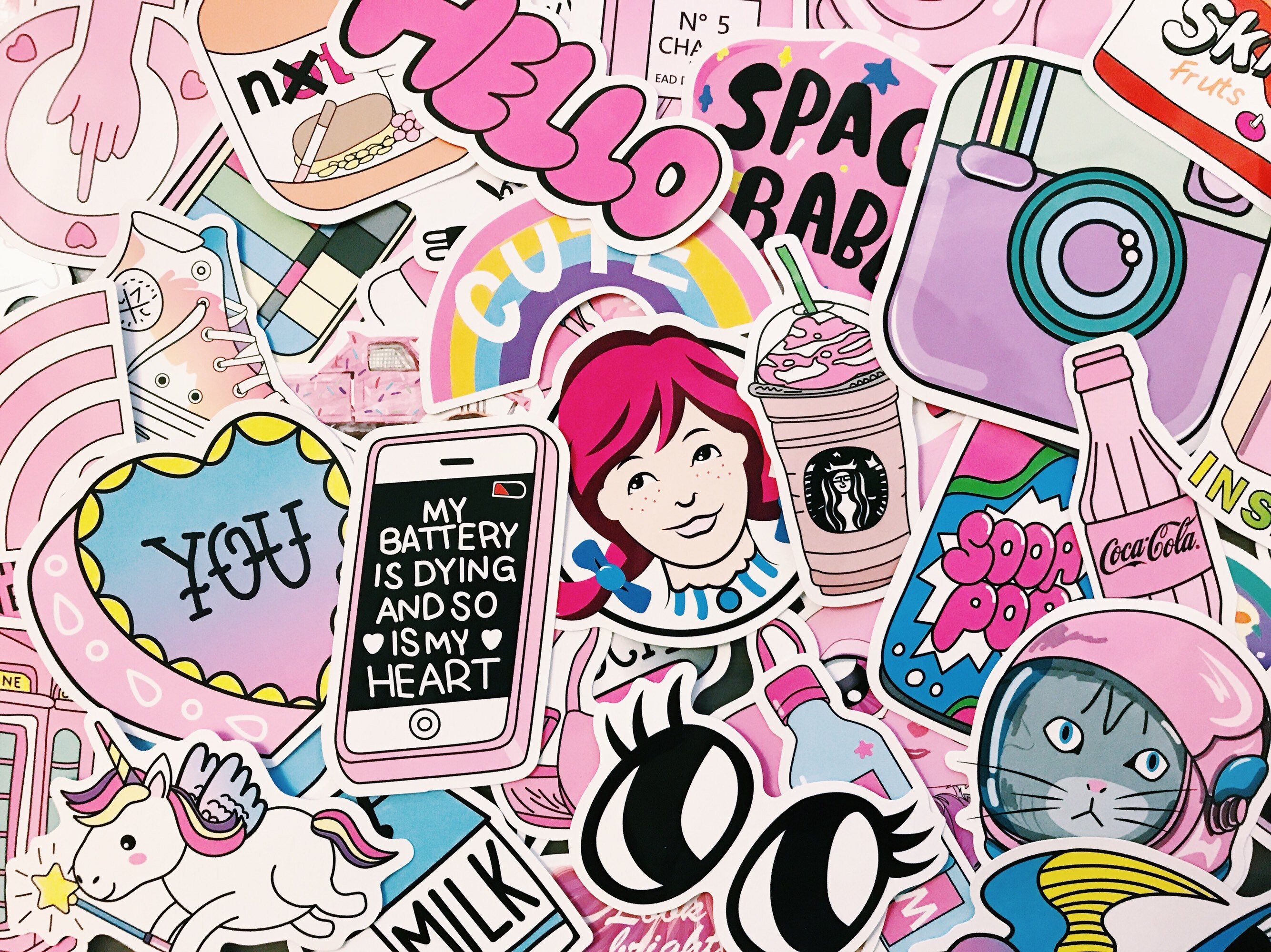 Pink Vibes Laptop Sticker Pack Cute Stickers Planner Sticker | Etsy