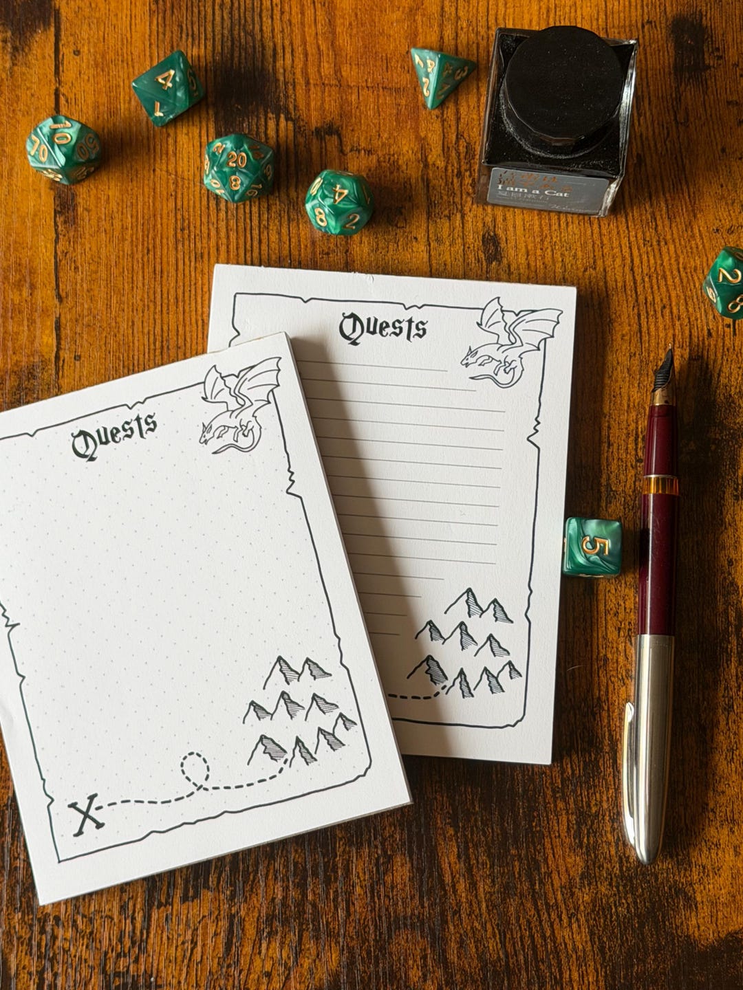 Fantasy Quest to Do Notepads| Dnd RPG Stationery - Etsy