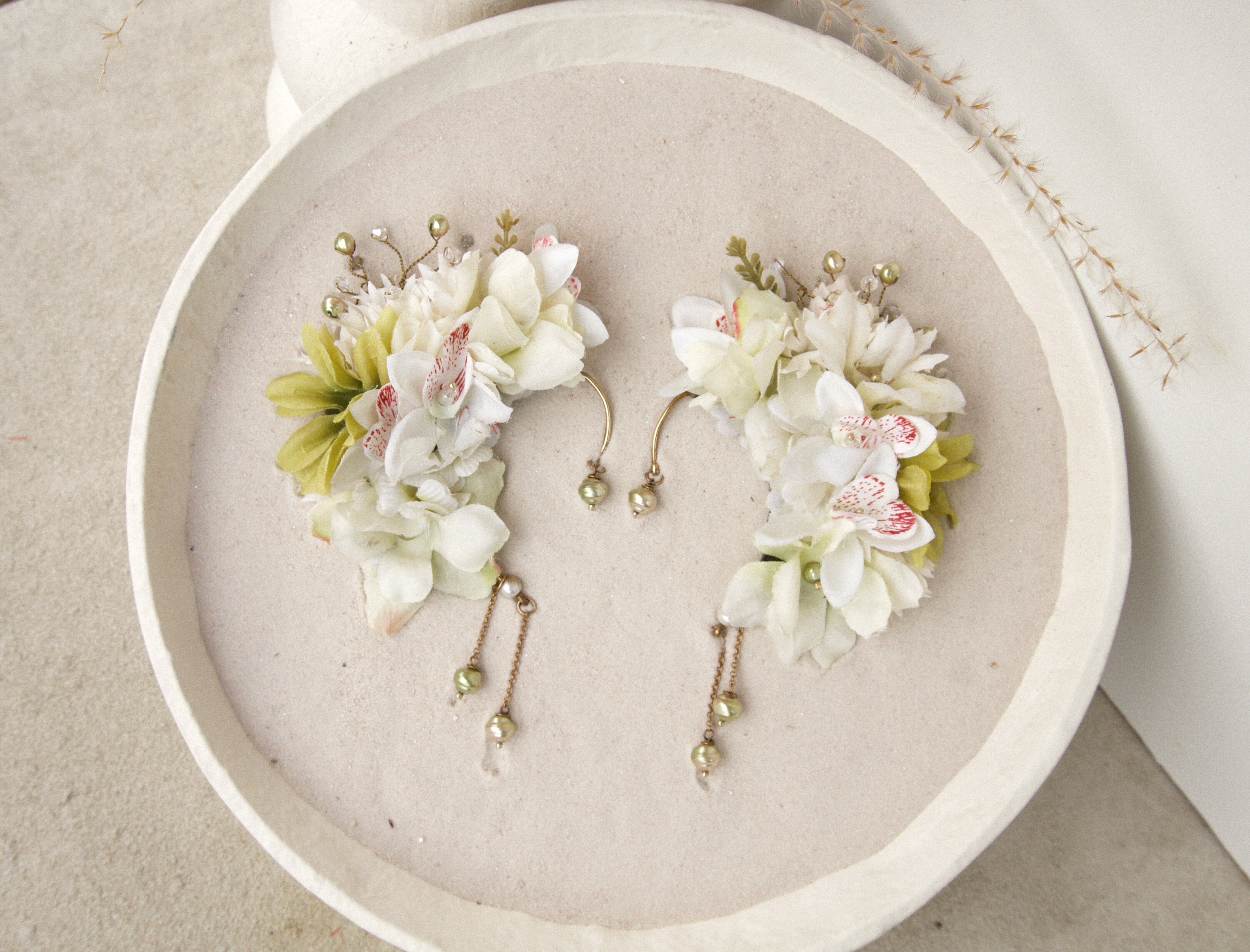Floral Ear Cuff • Wedding Bridal Fairy Ear Climber - Etsy