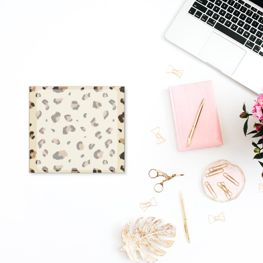 Leopard Notepad | Animal Memo Pad | Stationery Gifts - Etsy