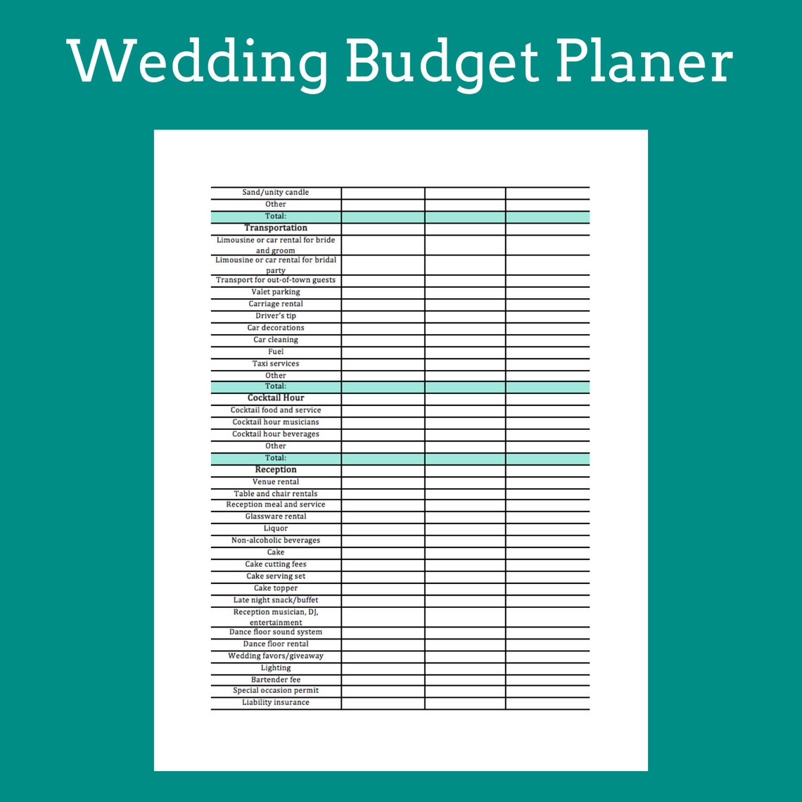 Wedding budget planner book - georgiainriko
