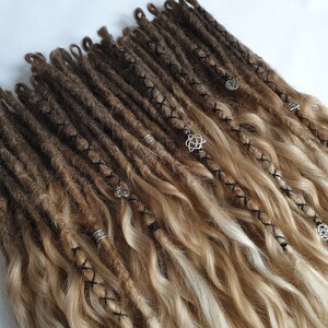 Honey Ombre Luxe Hybrid Locks Curly Dreads Wavy Dreadlocks. Custom Made ...