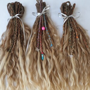 Honey Ombre Luxe Hybrid Locks Curly Dreads Wavy Dreadlocks. Custom Made ...