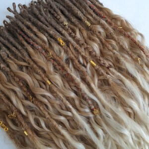 Honey Ombre Luxe Hybrid Locks Curly Dreads Wavy Dreadlocks. Custom Made ...