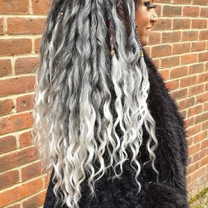 Luxe Hybrid Locks Curly Dreads / Wavy Dreadlocks in Black and Grey ...