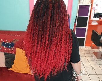 Honey Ombre Luxe Hybrid Locks Curly Dreads Wavy Dreadlocks. Custom Made ...