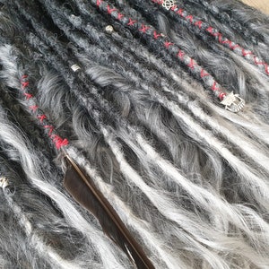 Luxe Hybrid Locks Curly Dreads / Wavy Dreadlocks in Black and Grey ...