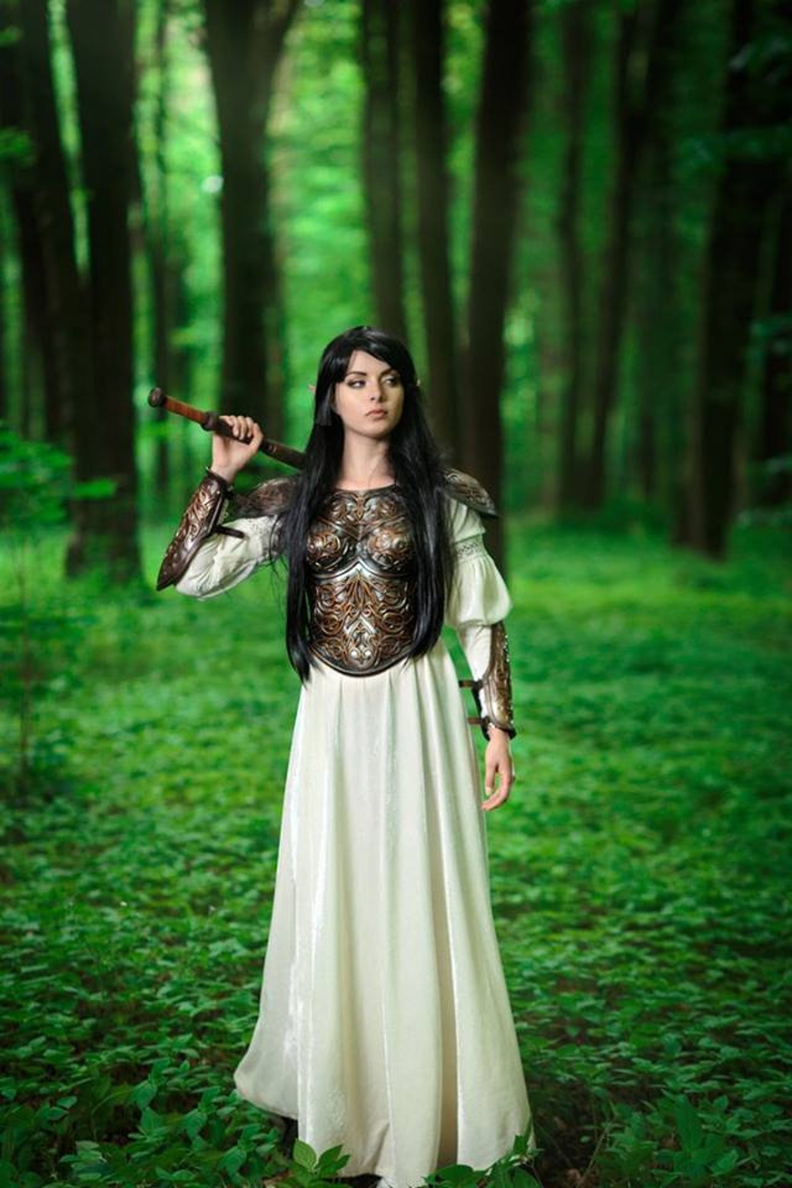 Female LARP breastplate Fantasy warrior cosplay Prop costume | Etsy