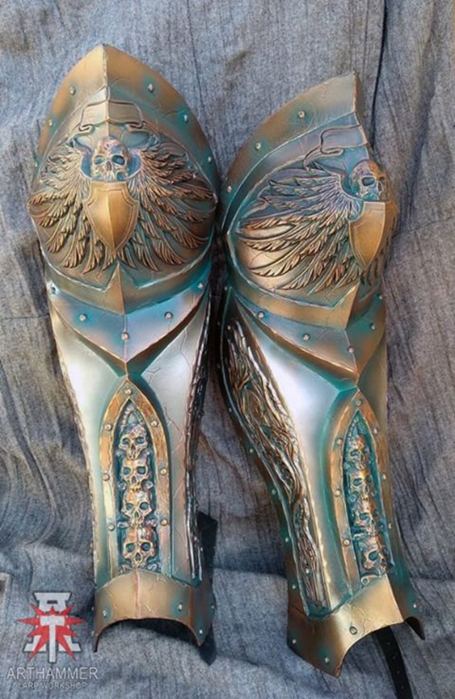 Paladin leg armor LARP and Cosplay Medieval Knight Costume | Etsy