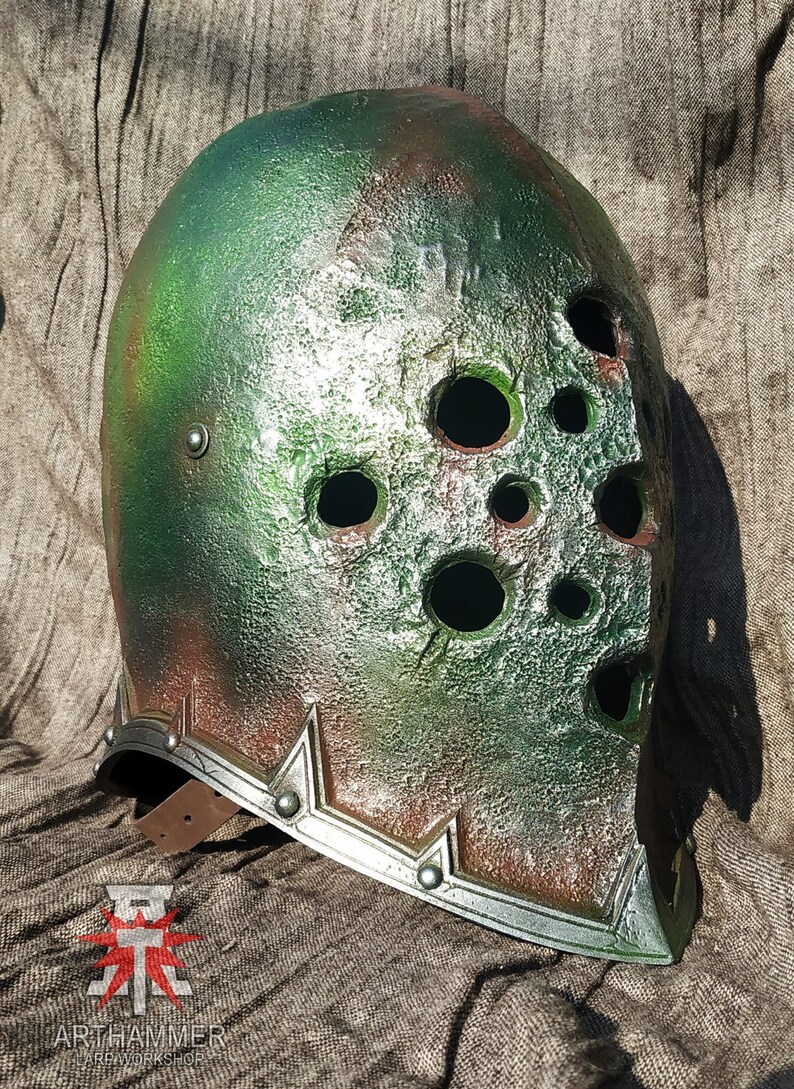 Nurgle helmet Chaos armor LARP helmet Fantasy Armor Full | Etsy