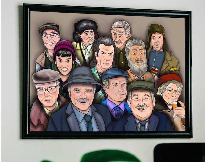 Still Game Characters Full Squad Art Print / Still Game Scottish Gift ...