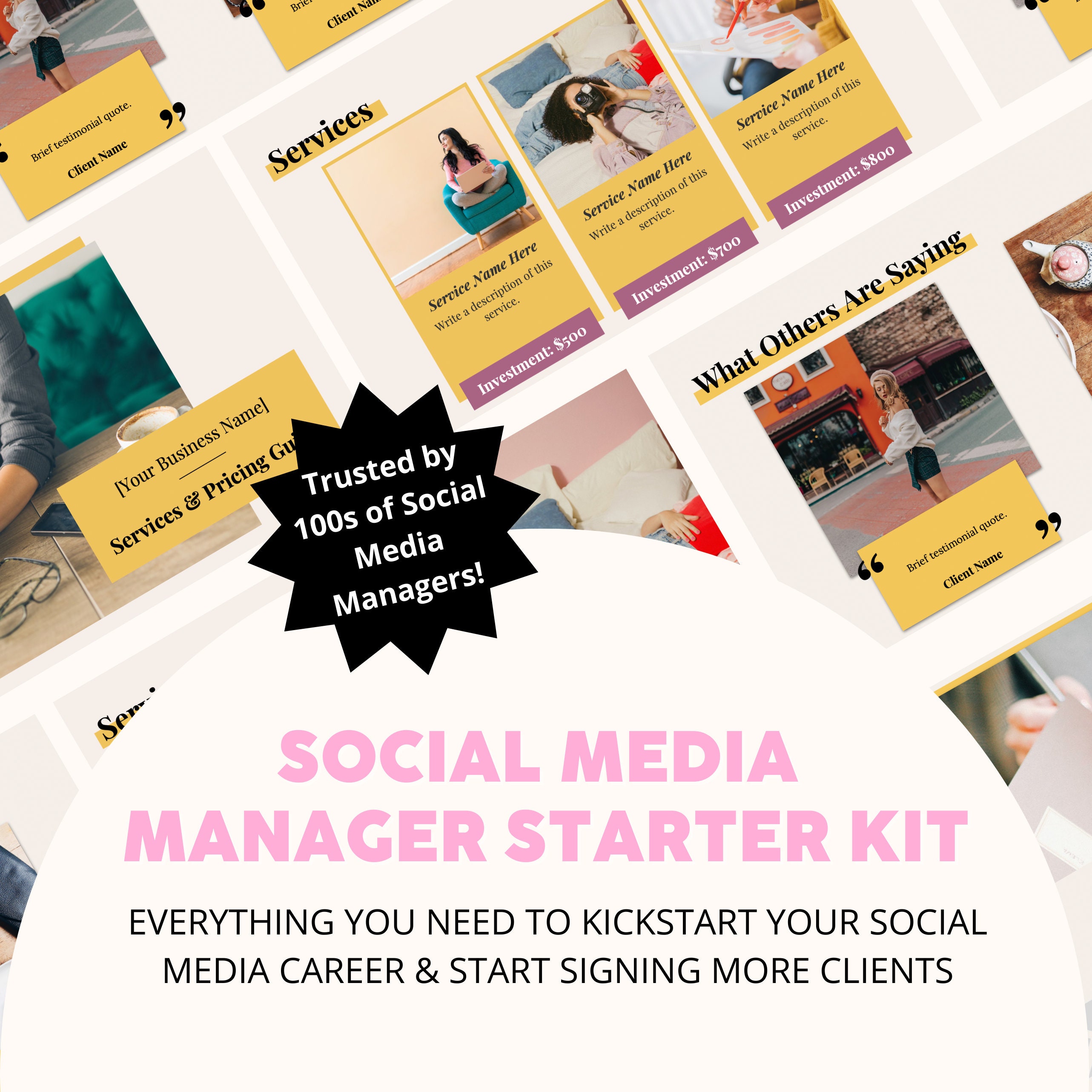 Social Media Manager Starter Kit | Social Media Strategy Template ...