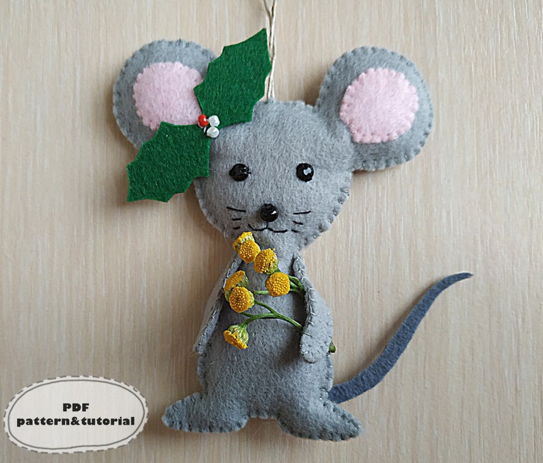 Mouse sewing pattern Felt mouse pattern Felt animal patterns | Etsy
