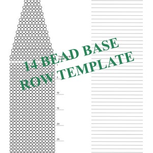 14 Bead Base Row Template / Nine Different Blank Templates for Beaded ...