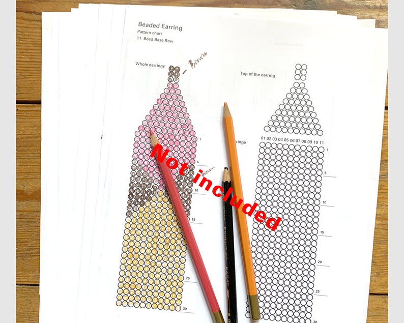 11 Bead Base Row Template / Nine Different Blank Templates for Beaded ...