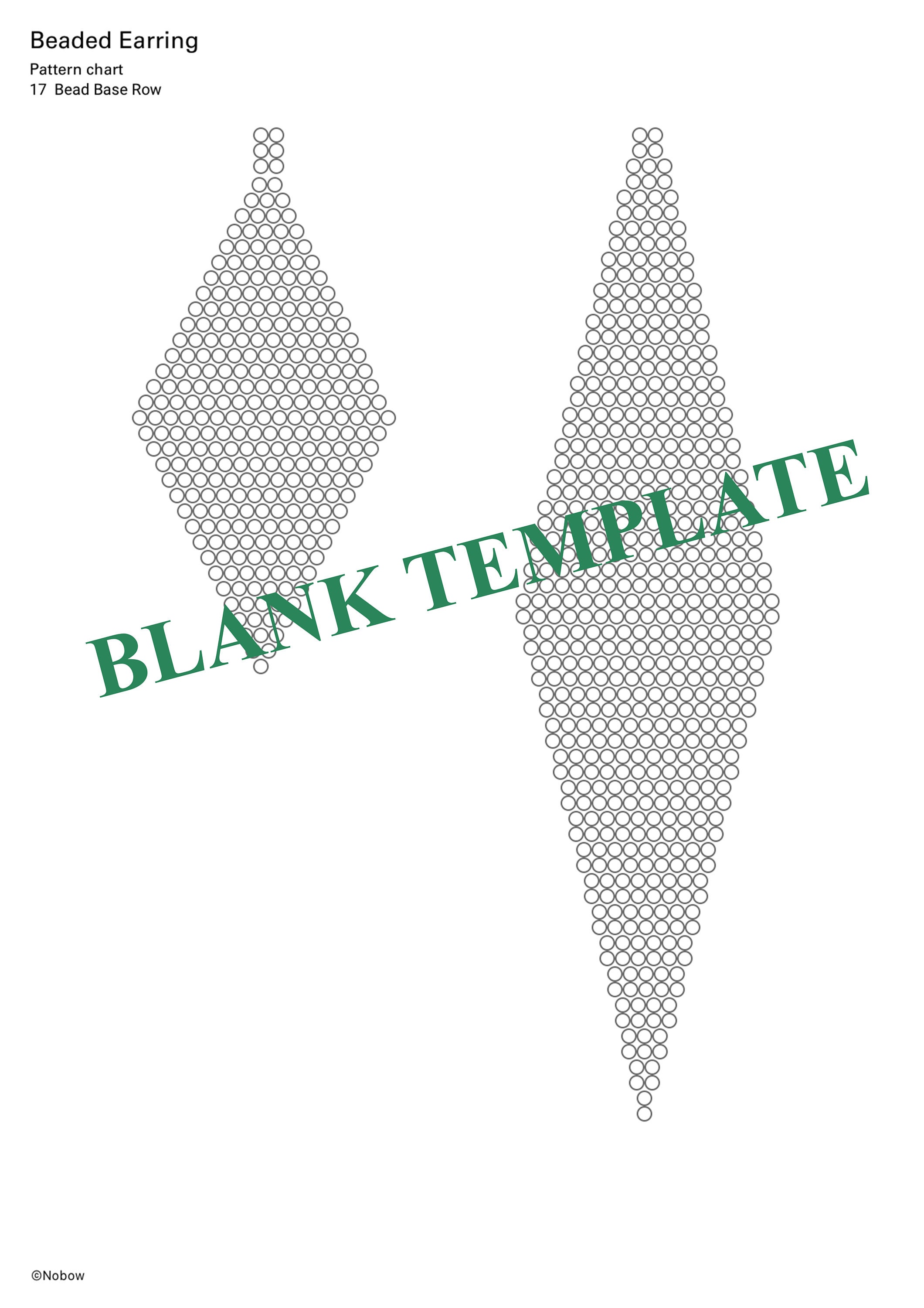 17 Bead Base Row Template / Ten Different Blank Templates for Beaded ...