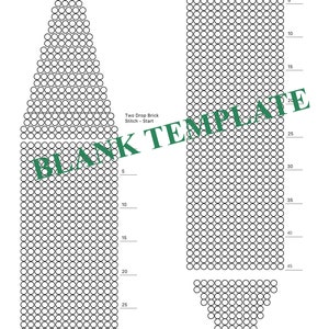 14 Bead Base Row Template / Nine Different Blank Templates for Beaded ...