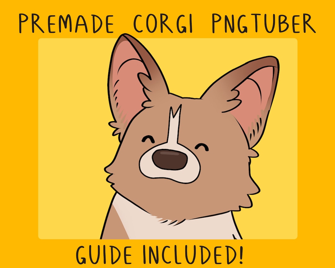 Pngtuber Model: Corgi || 5 Expressions | Livestreaming, Veadotube ...