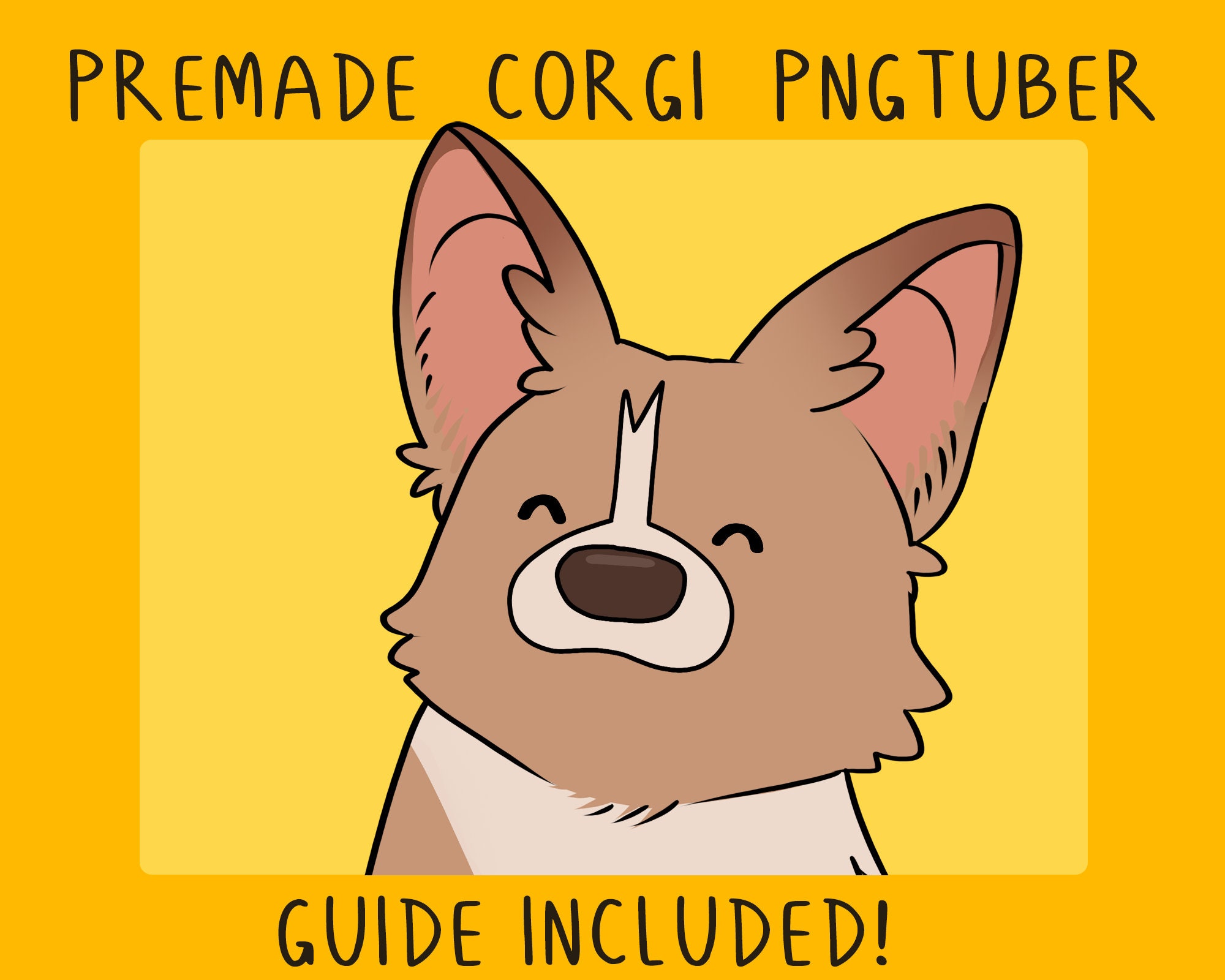 Pngtuber Model: Corgi || 5 Expressions | Livestreaming, Veadotube ...