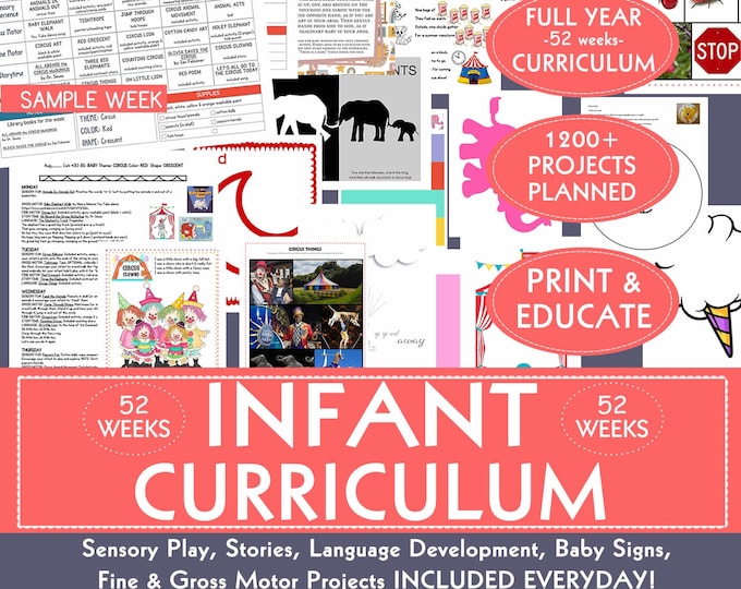 Infant Weekly Lesson Plan-black & White - Etsy