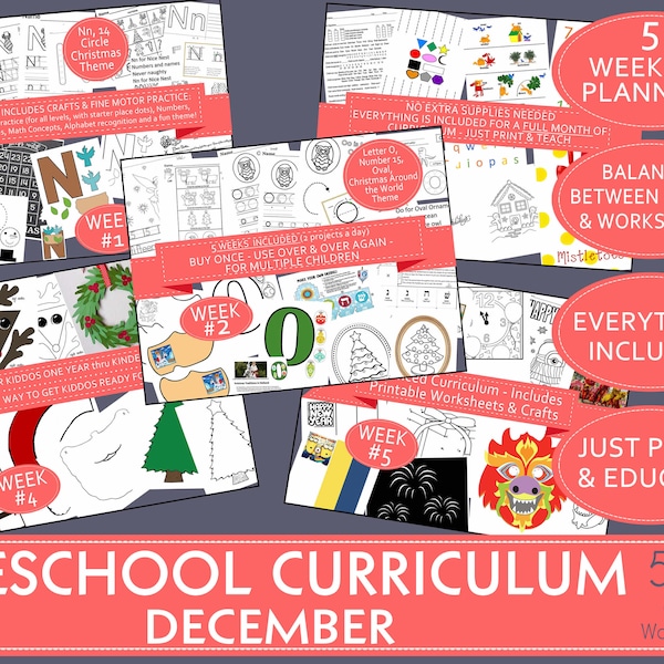 Preschool Curriculum - Etsy