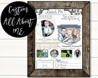 About Me Poster | Etsy