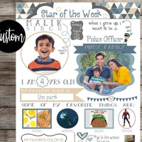 Printable Star of the Week Template & Certificate - Etsy