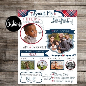 Custom About Me Poster: Personalized Student Gift (digital Download) - Etsy