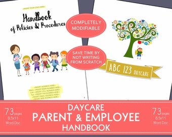 Editable Daycare Parent Handbook/ Printable/microsoft Word/easy to Edit ...