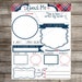 ALL ABOUT ME Modern Red & Blue Poster - Printable in 8x10, 11x14, 16x20 ...