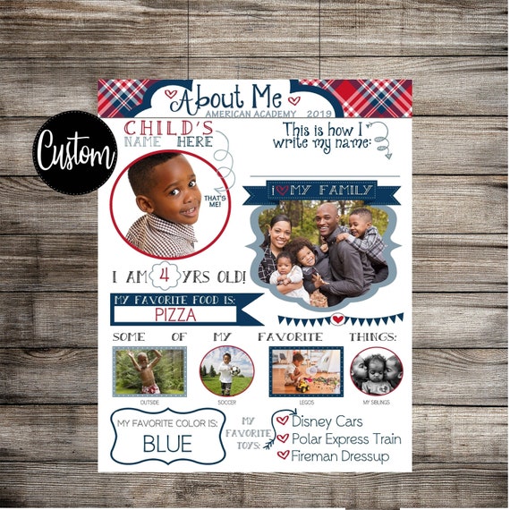 Toys student of the week custom ABOUT ME POSTER designed star student ...