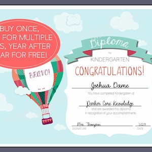 FILL-IN-BLANK Diploma/certificate for Preschool , Daycare ...