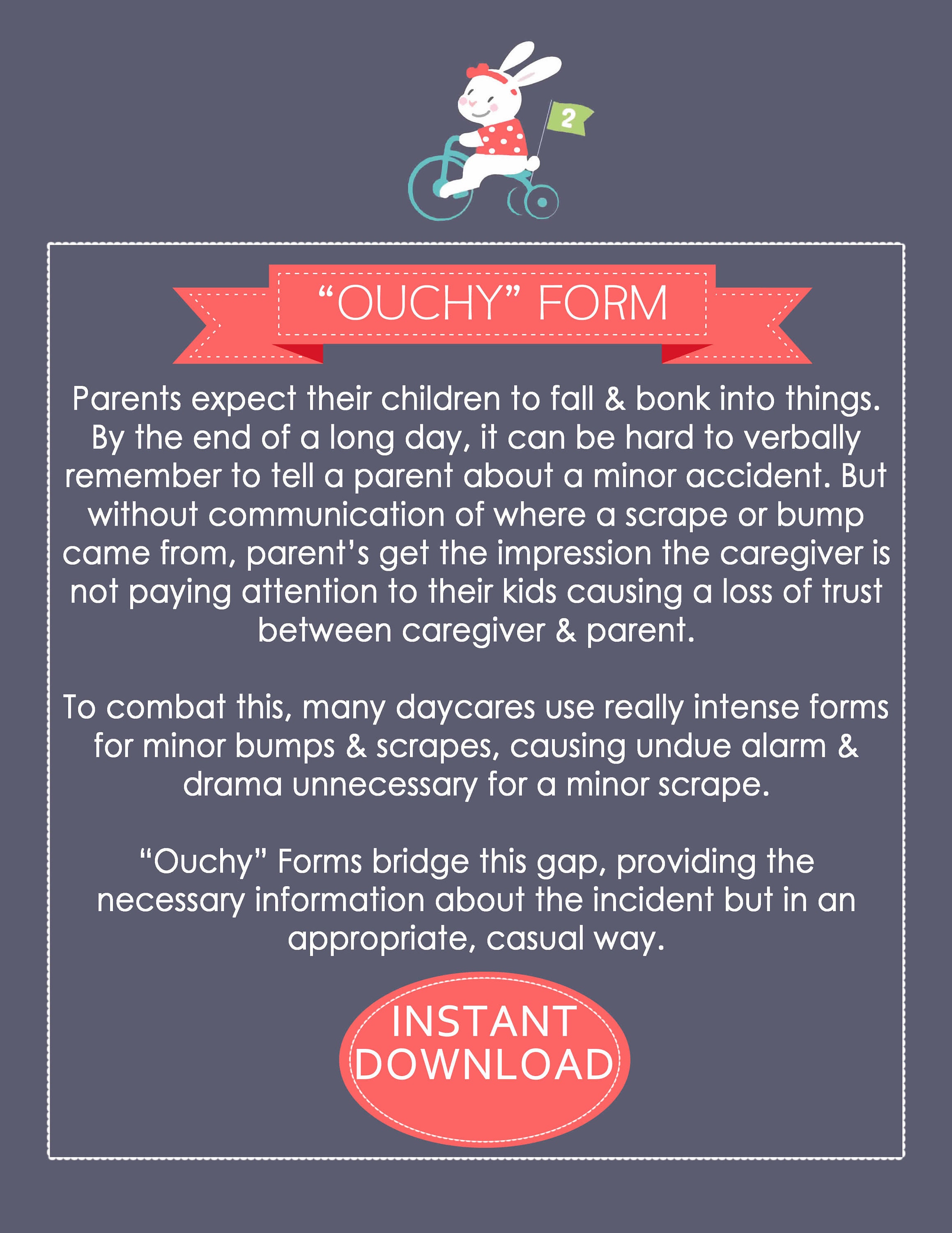 DAYCARE FORM ouchy Report accident Form Incident | Etsy Canada