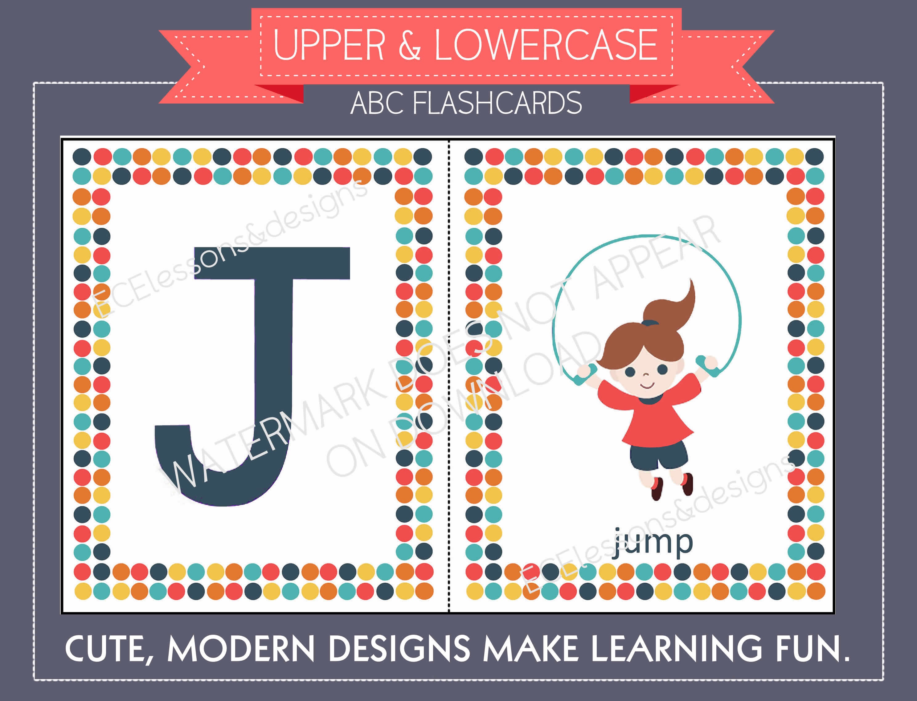 Printable ALPHABET FLASHCARDS SET abc flashcards | Etsy